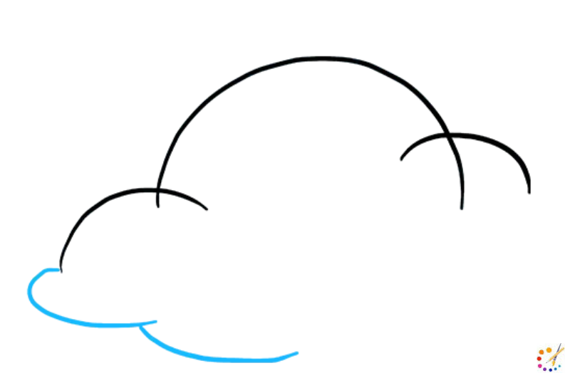 How to Draw Clouds Step By Step - For Kids & Beginners