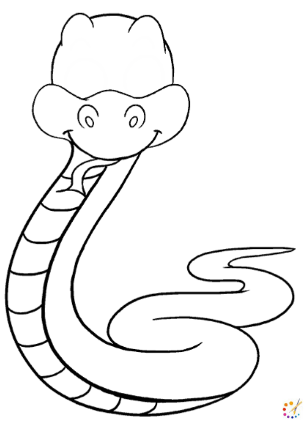 How to Draw A Snake Step By Step - For Kids & Beginners