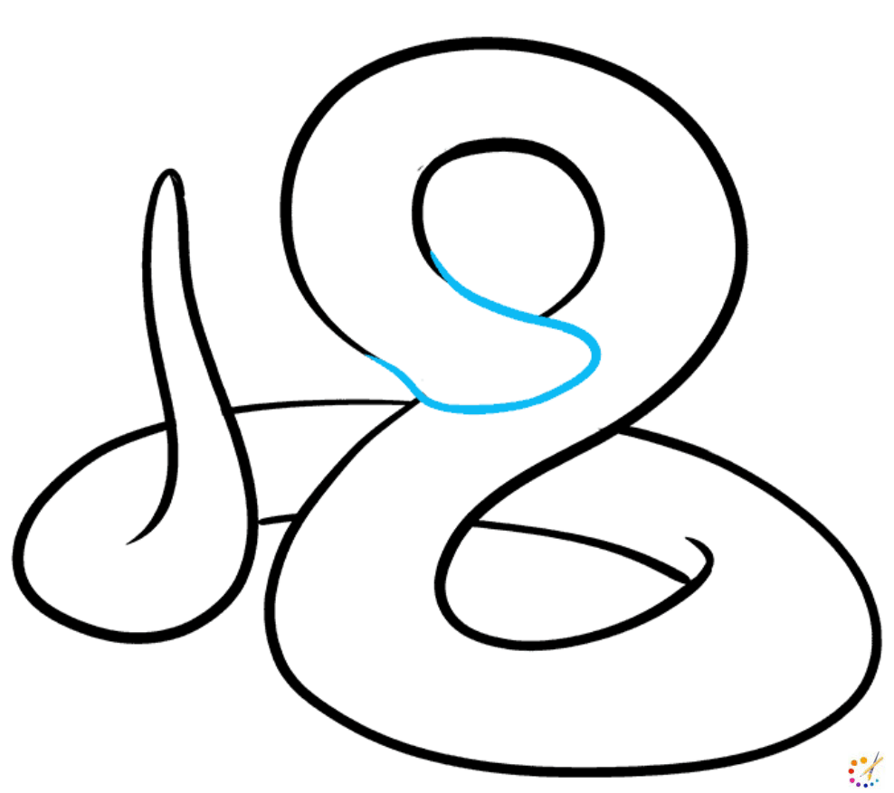How to Draw A Snake Step By Step - For Kids & Beginners