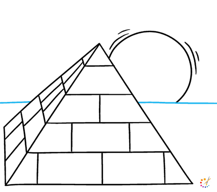 How to Draw a Pyramid Step By Step – For Kids & Beginners
