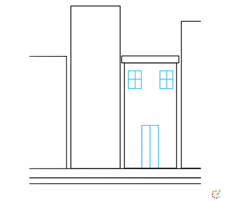 How To Draw Buildings Step By Step – For Kids & Beginners