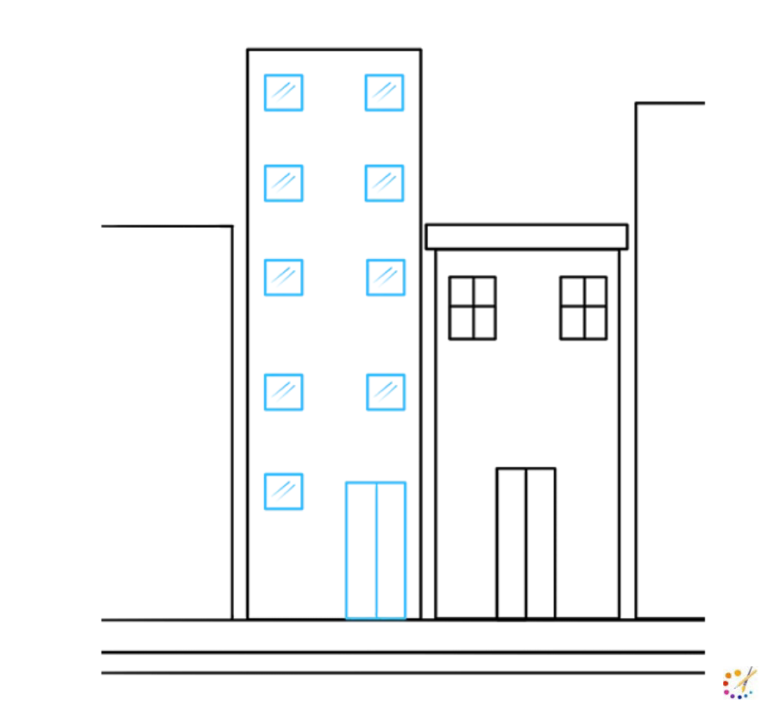 How To Draw Buildings Step By Step – For Kids & Beginners