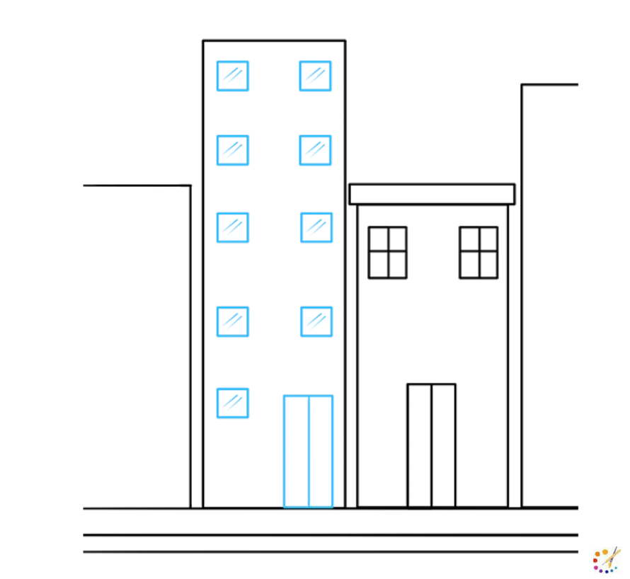 How To Draw Buildings Step By Step – For Kids & Beginners
