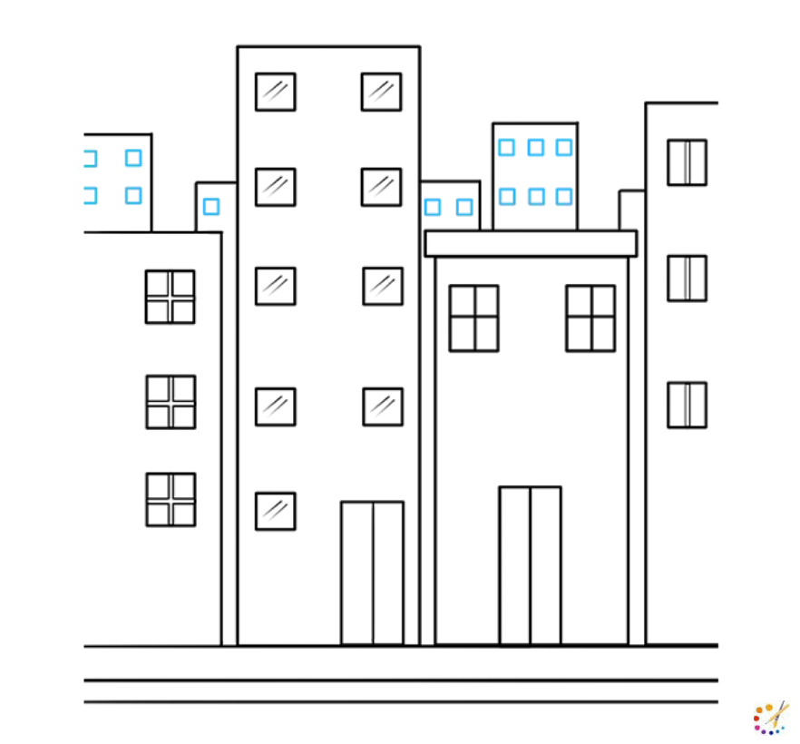 How To Draw Buildings Step By Step – For Kids & Beginners