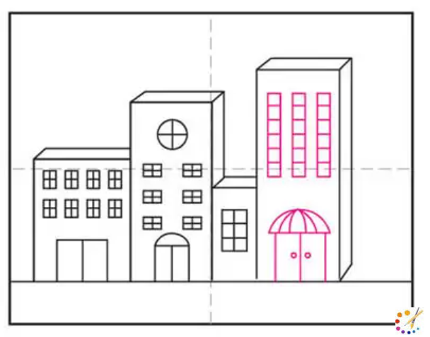 How To Draw Buildings Step By Step – For Kids & Beginners