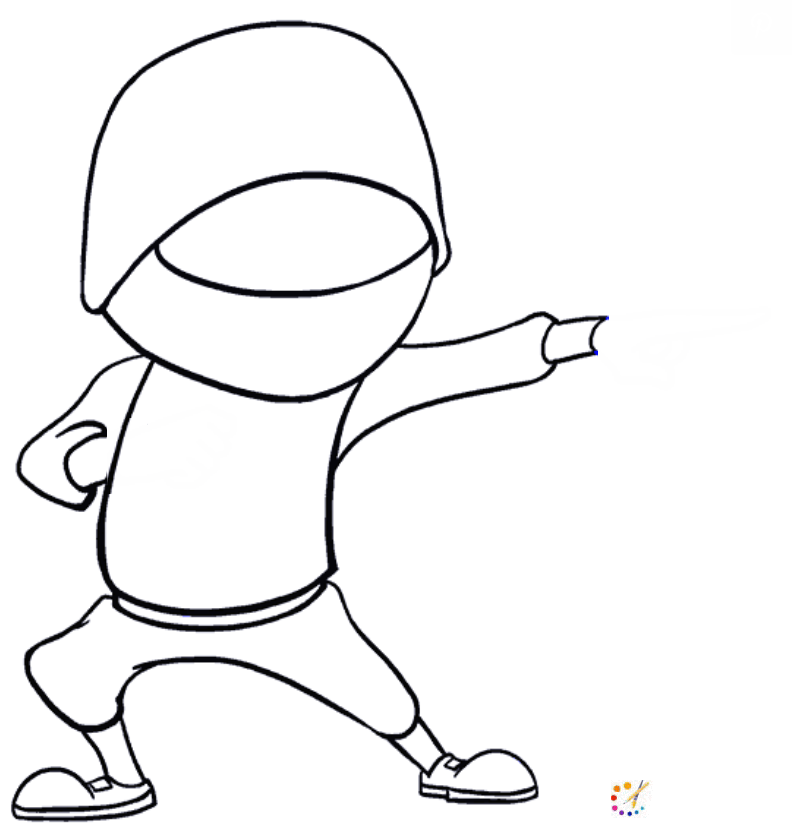 How to Draw a Ninja Step By Step - For Kids & Beginners