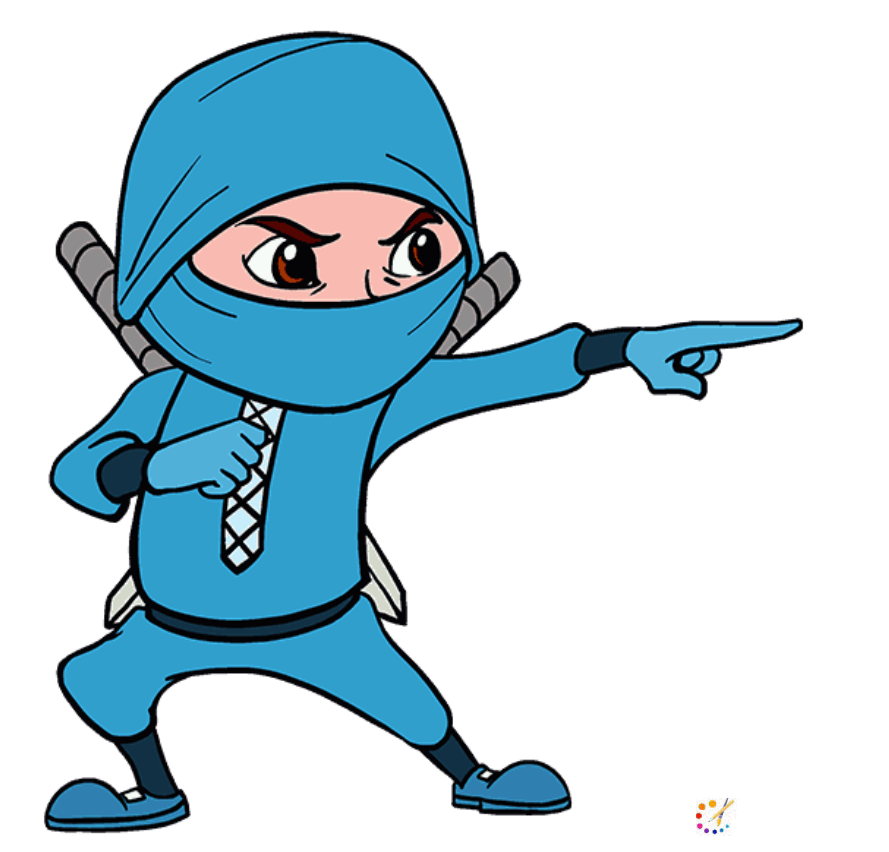 How to Draw a Ninja Step By Step - For Kids & Beginners