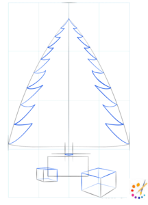How to Draw a Christmas Tree Step By Step – For Kids