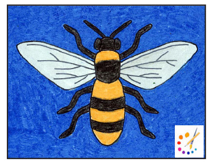How to Draw a Bee Step By Step – For Kids & Beginners