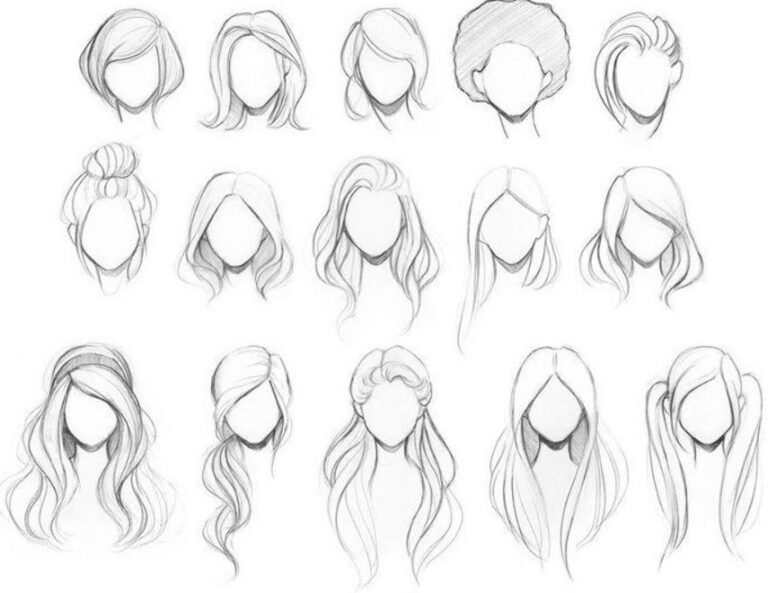 How to Draw Female Hair Step By Step – For Kids & Beginners