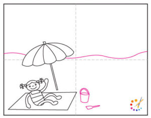 How to Draw a Beach Step By Step – For Kids & Beginners