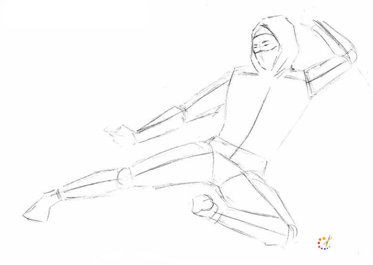 How to Draw a Ninja Step By Step - For Kids & Beginners