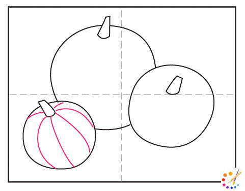 How to Draw a Pumpkin Step By Step - For Kids & Beginners