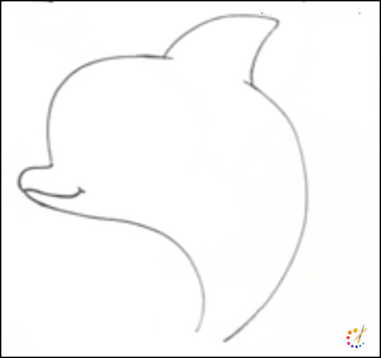 How to Draw a Dolphin Step by Step - For Kids & Beginners