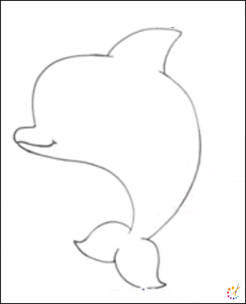 How to Draw a Dolphin Step by Step - For Kids & Beginners