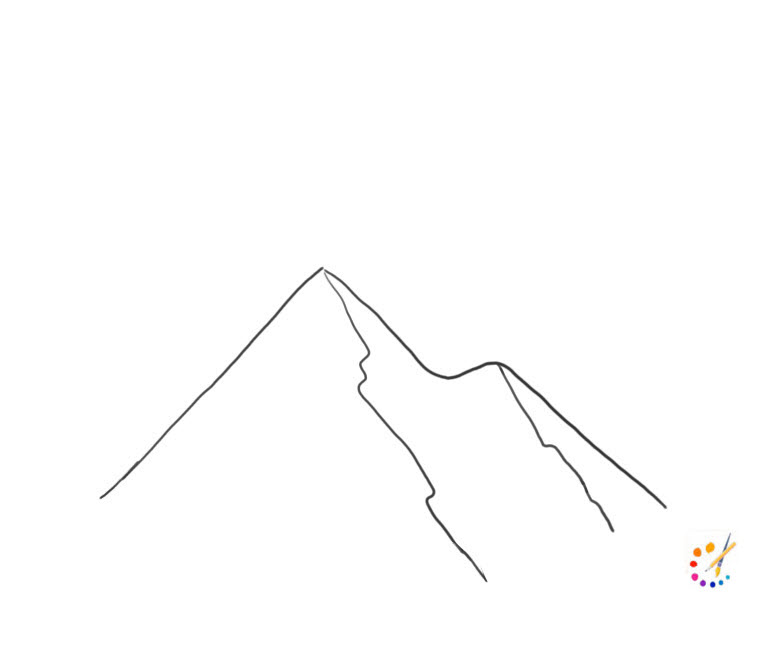 How to Draw Mountains Step By Step – For Kids & Beginners