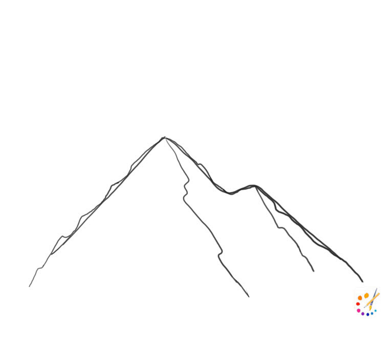 How to Draw Mountains Step By Step – For Kids & Beginners