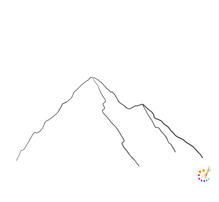 How to Draw Mountains Step By Step – For Kids & Beginners