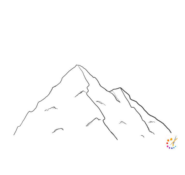 How to Draw Mountains Step By Step – For Kids & Beginners