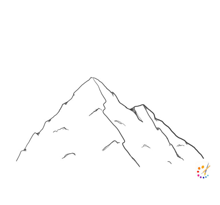 How to Draw Mountains Step By Step – For Kids & Beginners