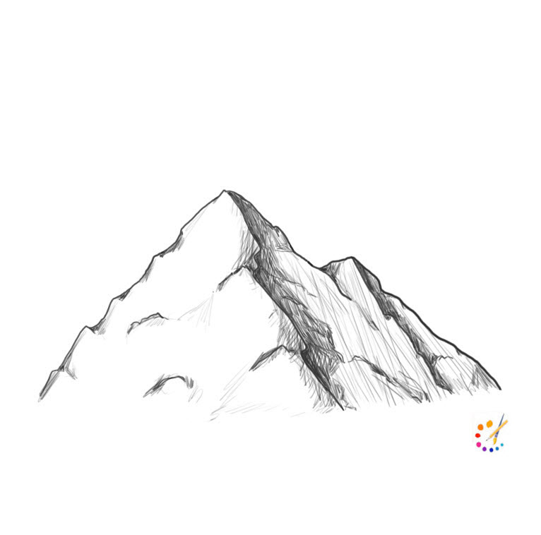 How to Draw Mountains Step By Step – For Kids & Beginners
