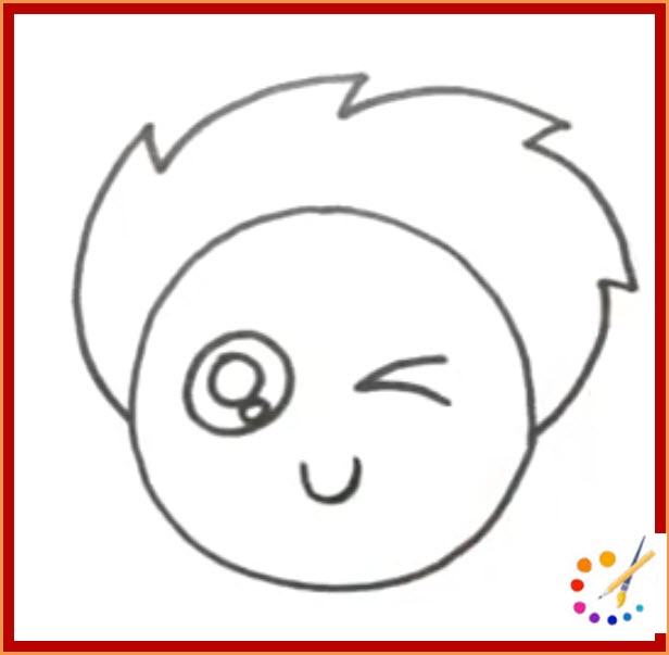 How To Draw Wink Emoji Step by Step for Beginners
