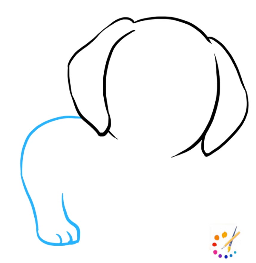How to draw dog for kids and beginners step by step