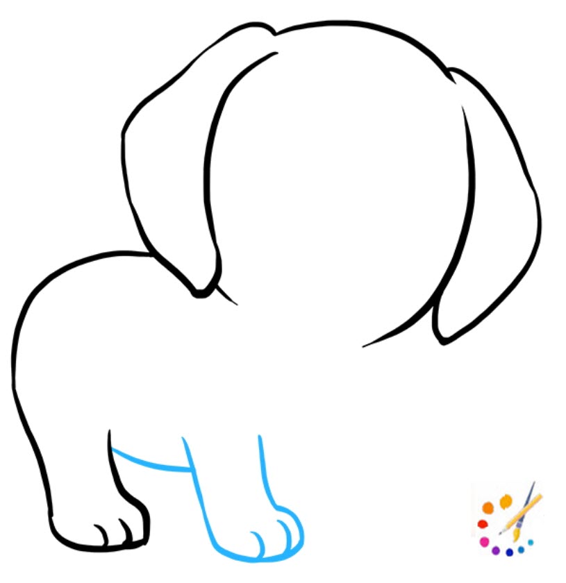 How to draw dog for kids and beginners step by step