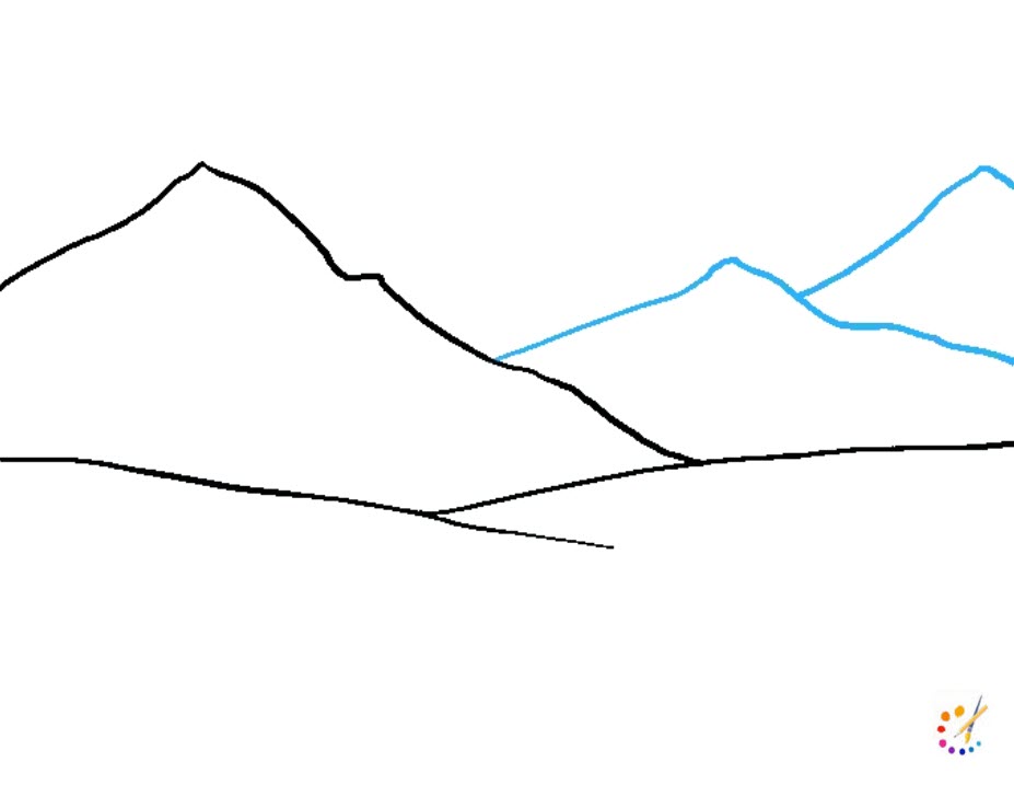 How to Draw Mountains Step By Step – For Kids & Beginners