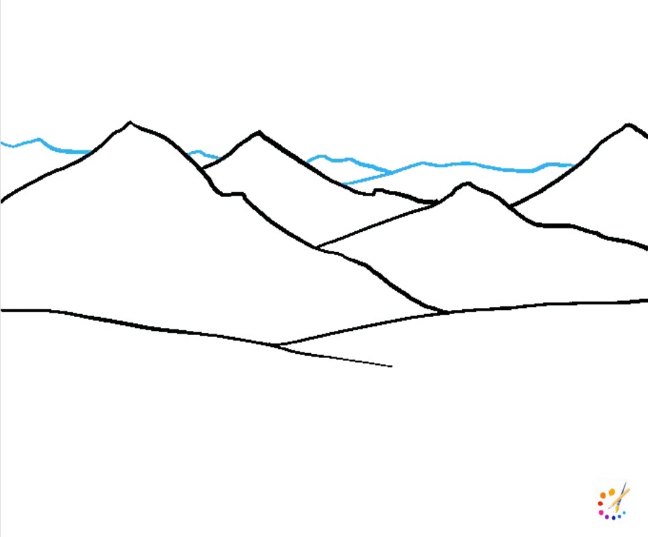 How to Draw Mountains Step By Step – For Kids & Beginners