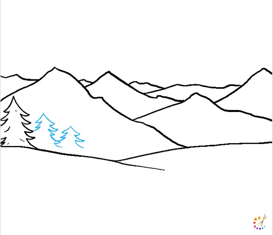 How to Draw Mountains Step By Step – For Kids & Beginners
