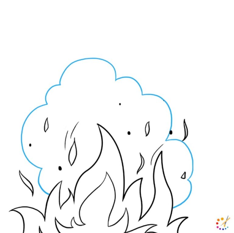 How to Draw Flames Step By Step – For Kids & Beginner