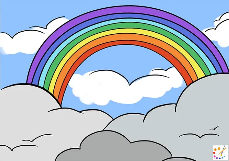 How to Draw a Rainbow Step By Step – For Kids & Beginners