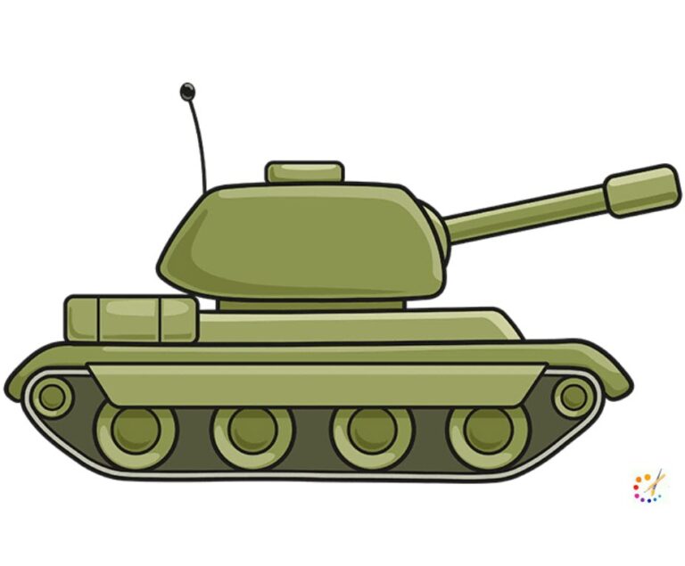 How to Draw a Tank Step By Step – For Kids & Beginners