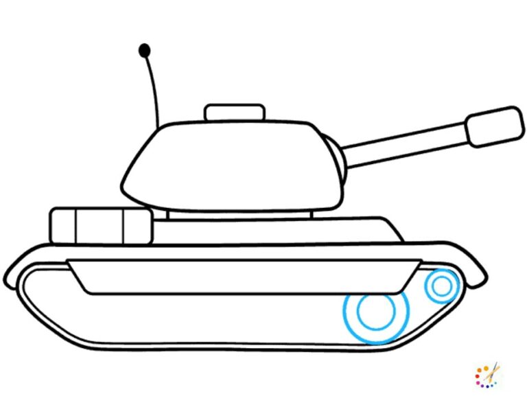 How to Draw a Tank Step By Step – For Kids & Beginners