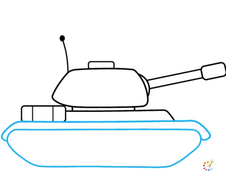 How to Draw a Tank Step By Step – For Kids & Beginners