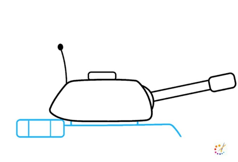 How to Draw a Tank Step By Step – For Kids & Beginners