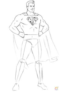 How to Draw Superman Step By Step - For Kids & Beginners
