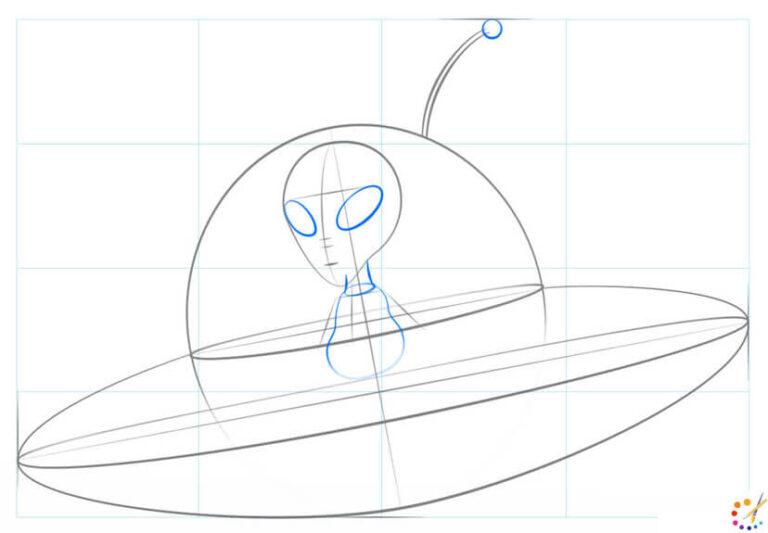 How To Draw a Spaceship Step By Step – For Kids & Beginners