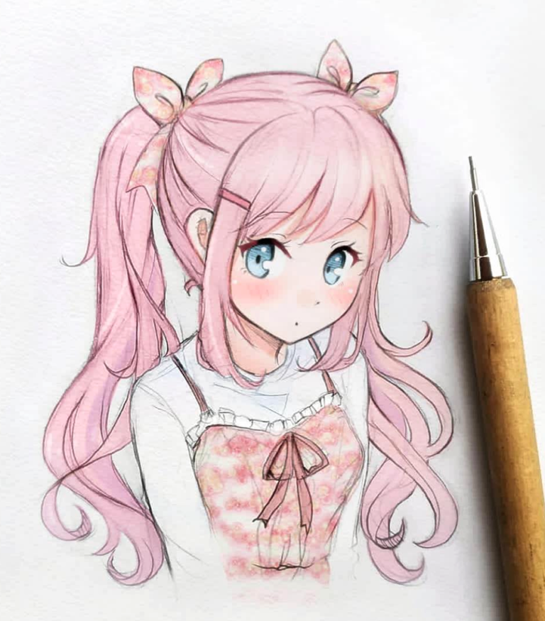 How to Draw Anime Girl Step By Step – For Kids & Beginners