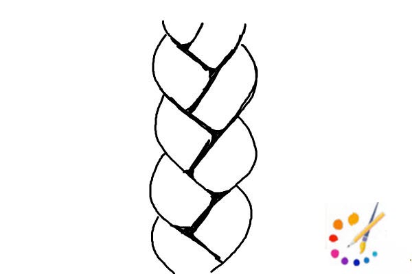 How to Draw Braid Step by Step - for Kids & Beginner
