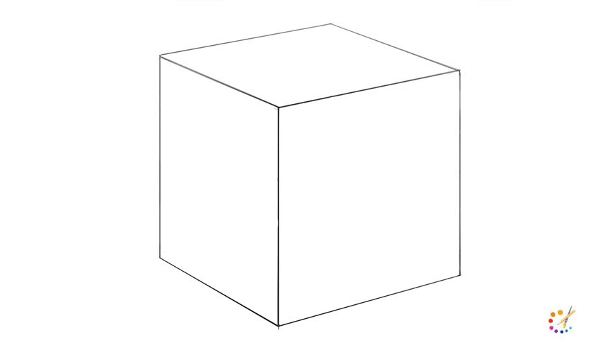 How to Draw a Cube Step By Step - For Kids & Beginners