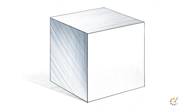 How to Draw a Cube Step By Step - For Kids & Beginners