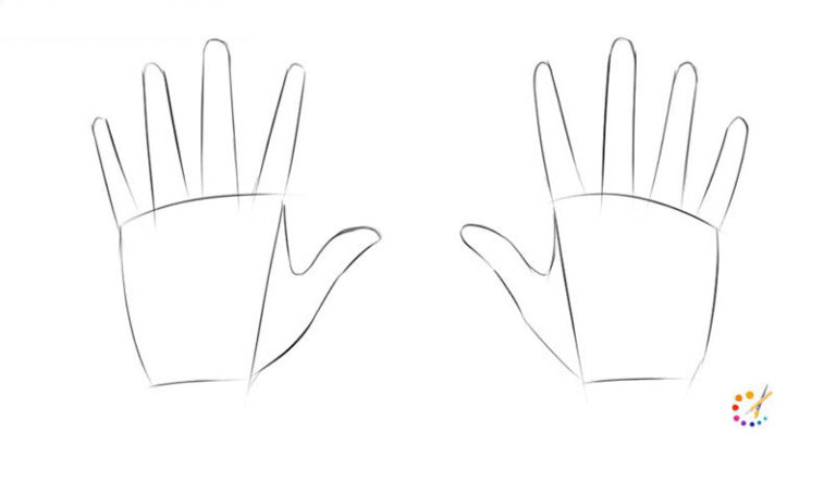 How to Draw A Hand Step By Step - For Kids & Beginners