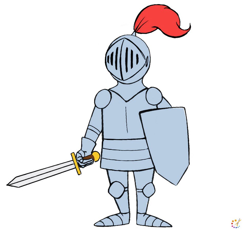 How to Draw a Knight Step by Step - For Kids & Beginners