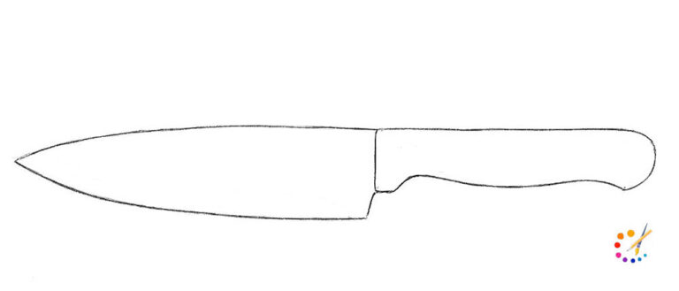How to Draw a Knife Step By Step – For Kids & Beginners