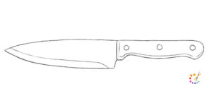 How to Draw a Knife Step By Step – For Kids & Beginners