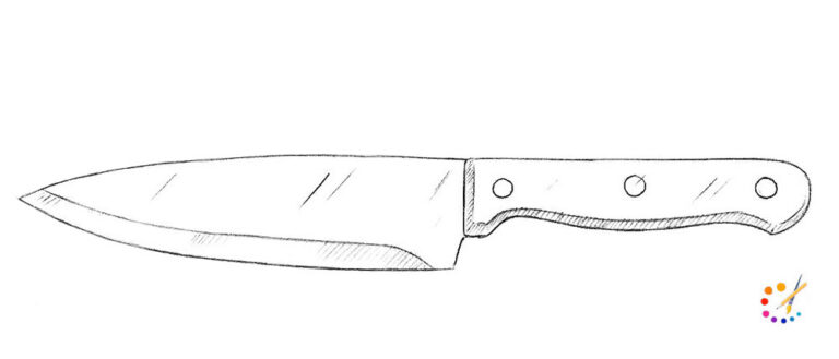 How to Draw a Knife Step By Step – For Kids & Beginners