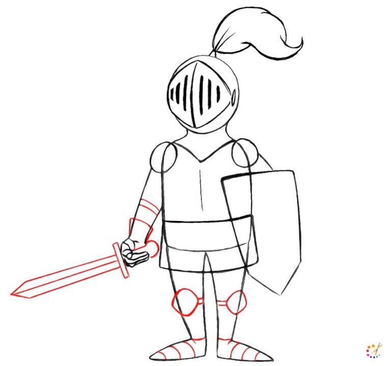 How to Draw a Knight Step by Step - For Kids & Beginners