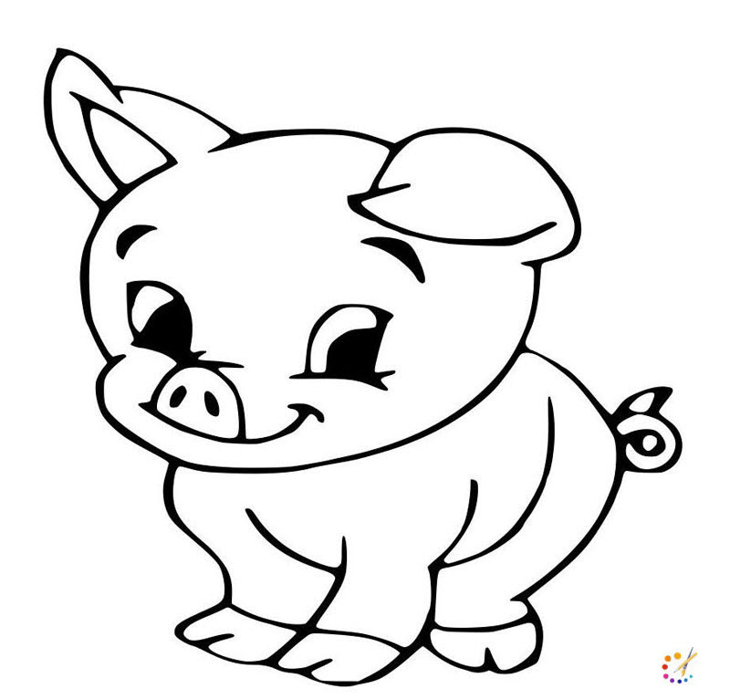 How to Draw a Pig Step by Step - For Kids & Beginners